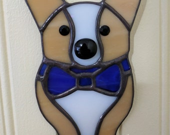 Stained glass corgi | Etsy
