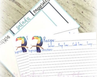 Cute recipe card | Etsy