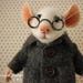 Homeless Mouse Collectible doll Felted Mouse Soft