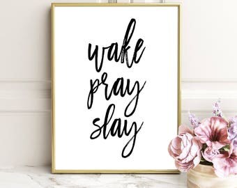 Wake pray slay | Etsy