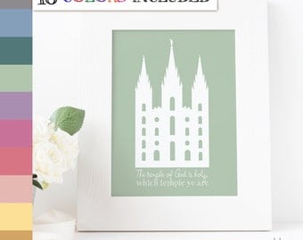 I Love to See the Temple LDS Digital Wall Art Print