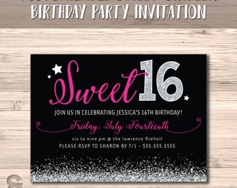 Sweet 16 invitation | Etsy