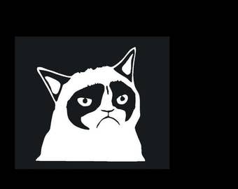 Grumpy cat decal | Etsy