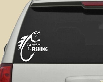 Fishing decal | Etsy