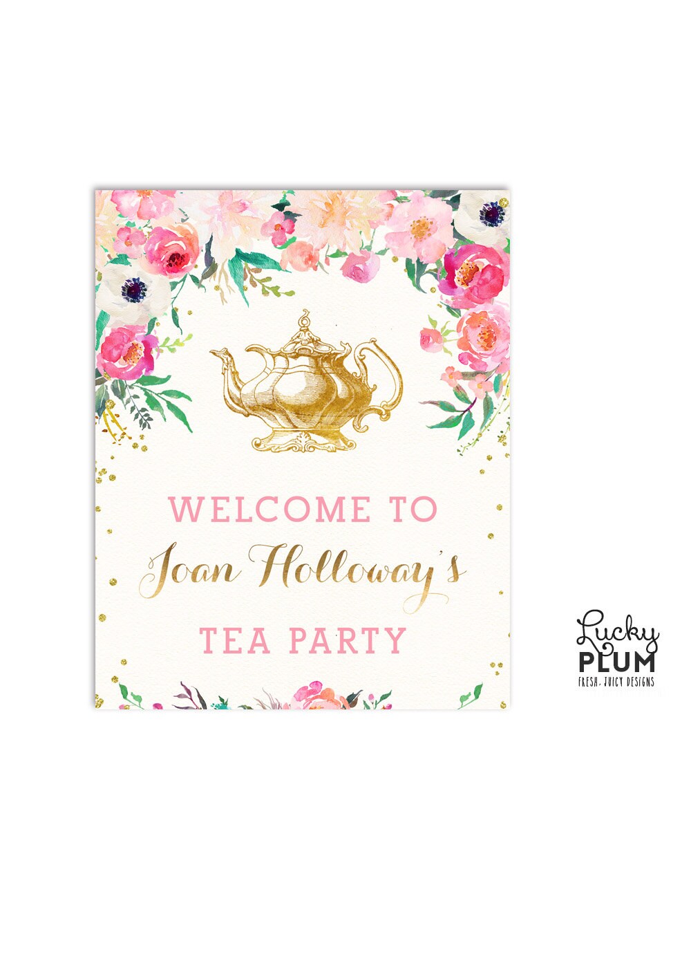 Tea Party Welcome Sign / High Tea Welcome Sign / Kitchen Tea