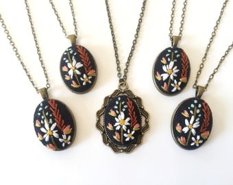 Embroidered jewellery | Etsy