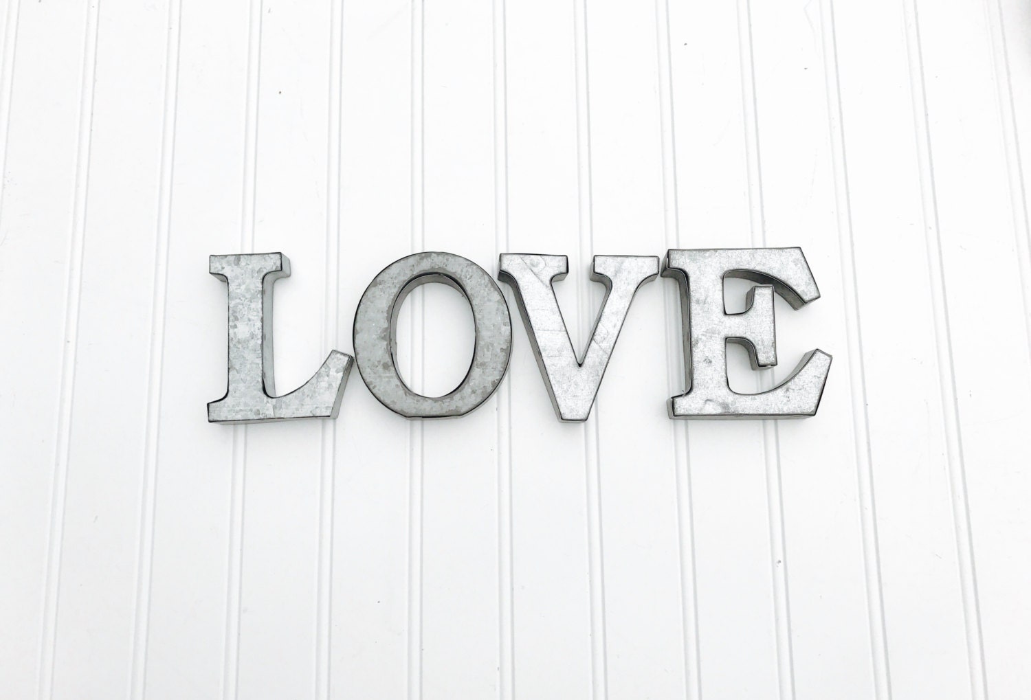 4 Metal Letters / Mini Metal Letters / Rustic Decor