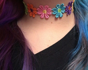 Pastel goth choker | Etsy