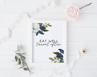 Eat well print | Etsy