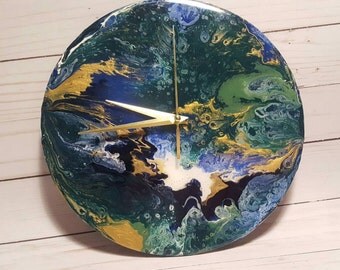 Marble clock | Etsy