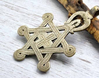Sterling Silver Messianic Star of David with Cross Pendant