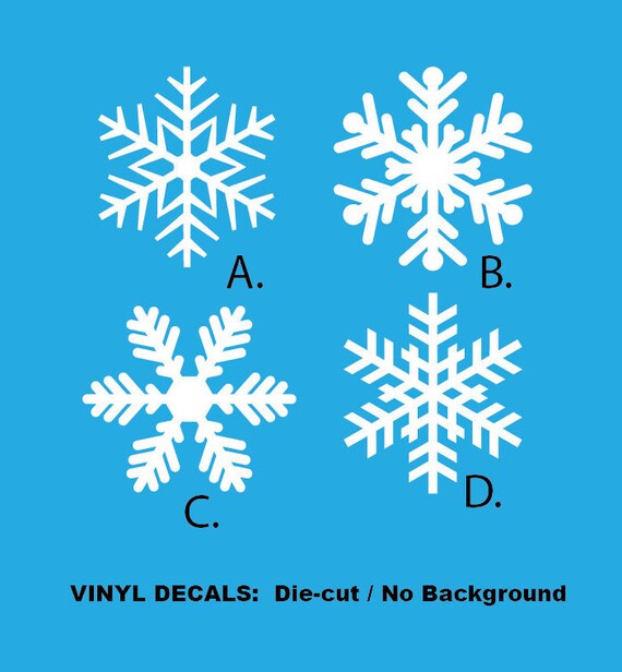 Vinyl Snowflake Decals for the Holidays Christmas Winter