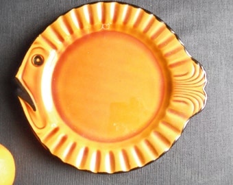 Pottery fish plate | Etsy