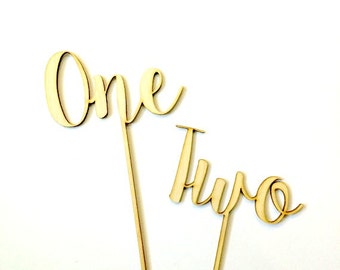 Number on a stick | Etsy