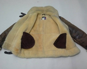 Vintage 1960's/70's Brown US NAVY M444 Leather Flight