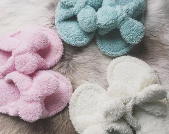 Fluffy slippers | Etsy