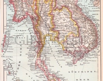 Cambodia map | Etsy