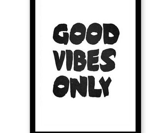 Good vibes poster | Etsy