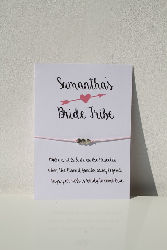 Bride Tribe Personalised Wishing Bracelet Hen Party Favour