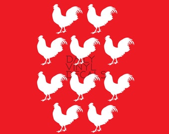 Rooster decals | Etsy