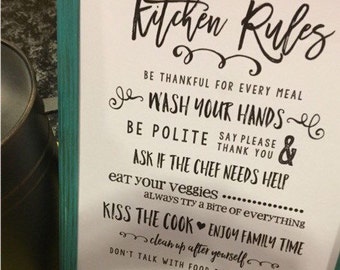 Kitchen rules | Etsy