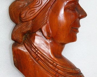 Wood bust | Etsy