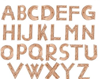 Alphabet bois | Etsy