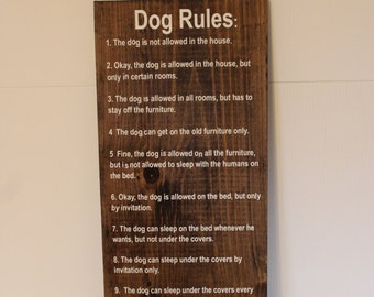 Dog rules sign | Etsy