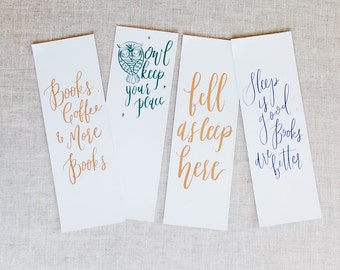 Calligraphy bookmark | Etsy