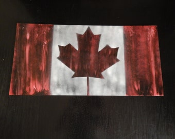 Canadian rustic flag | Etsy