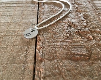 Music note necklace | Etsy