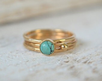 Tiny turquoise ring | Etsy
