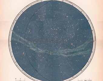 Antique star chart | Etsy