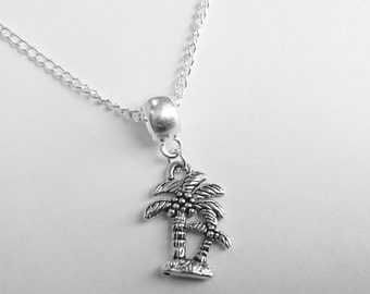 Palm tree necklace | Etsy