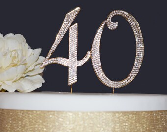 40th cake topper | Etsy