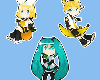 Items similar to Vocaloid Rin & Len Kagemine Twins Perler Pixel Art ...