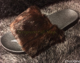 Furry slides | Etsy