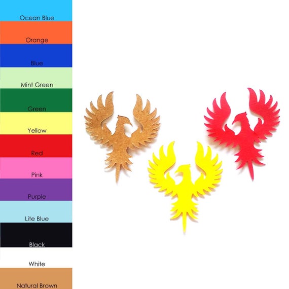 25 Pack Paper Phoenix Shape Phoenix Die Cut Phoenix Cut