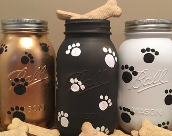 Dog treat jar | Etsy