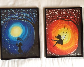 Unique firefly painting related items | Etsy