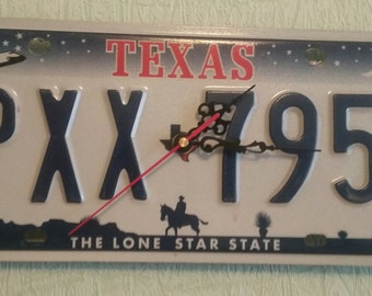 License plate clock | Etsy