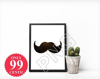Mustache bathroom | Etsy
