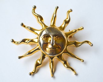 Sun brooch | Etsy