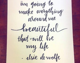 Elsie de wolfe quote | Etsy