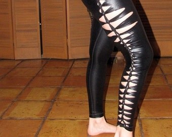 Wet look leggings | Etsy
