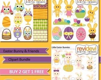 Easter owl clipart | Etsy
