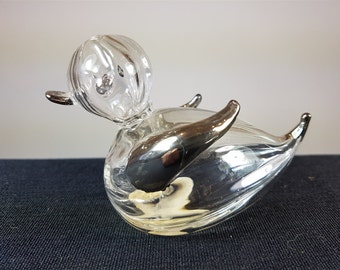 Clear glass duck | Etsy