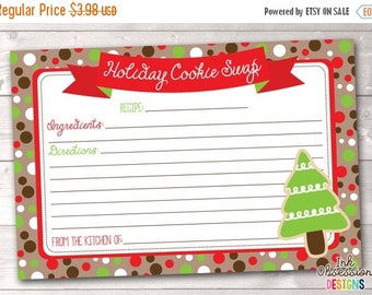 Holiday recipe cards | Etsy