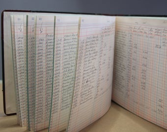 Handwritten ledger | Etsy