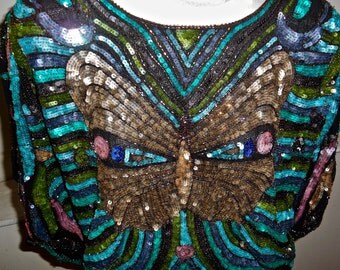 Sequin butterfly top | Etsy